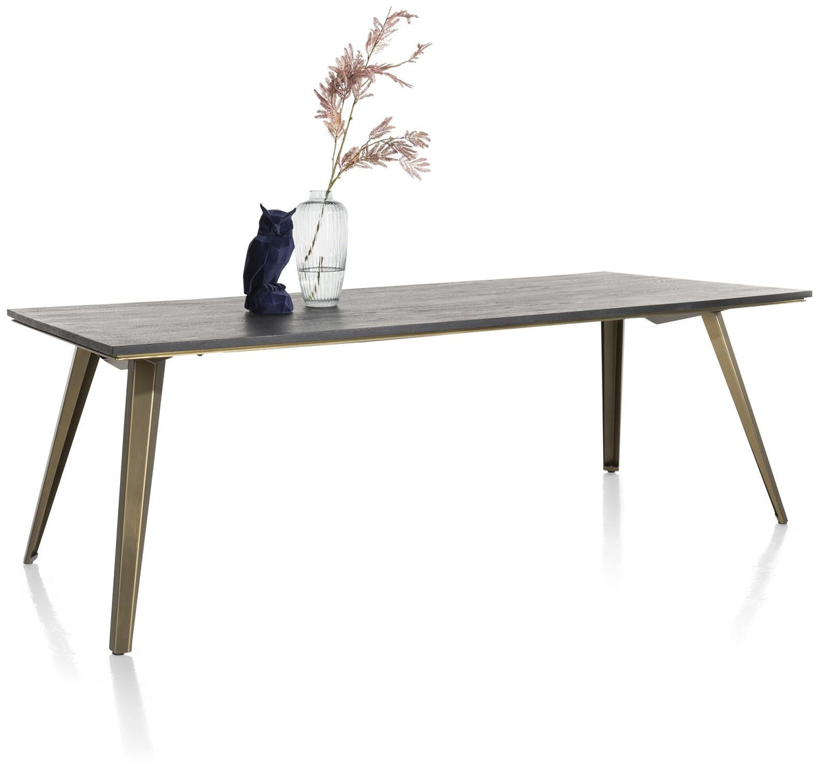 Habufa City Dining Tables in Carbon Coloured Oak and Metal Against The ...