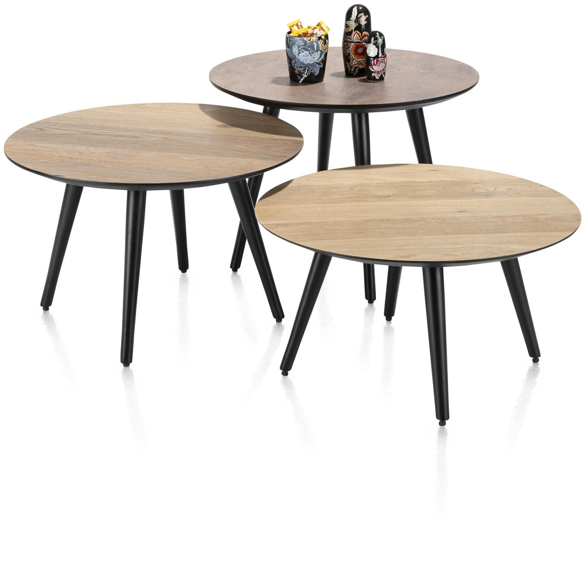 Habufa Maze Medium Oak Side and Coffee Tables in Different Sizes ...